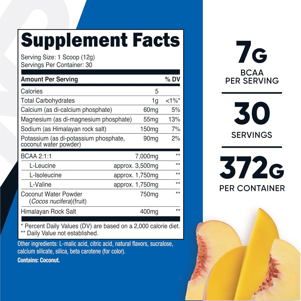 Peach mango BCAA amino acids drink