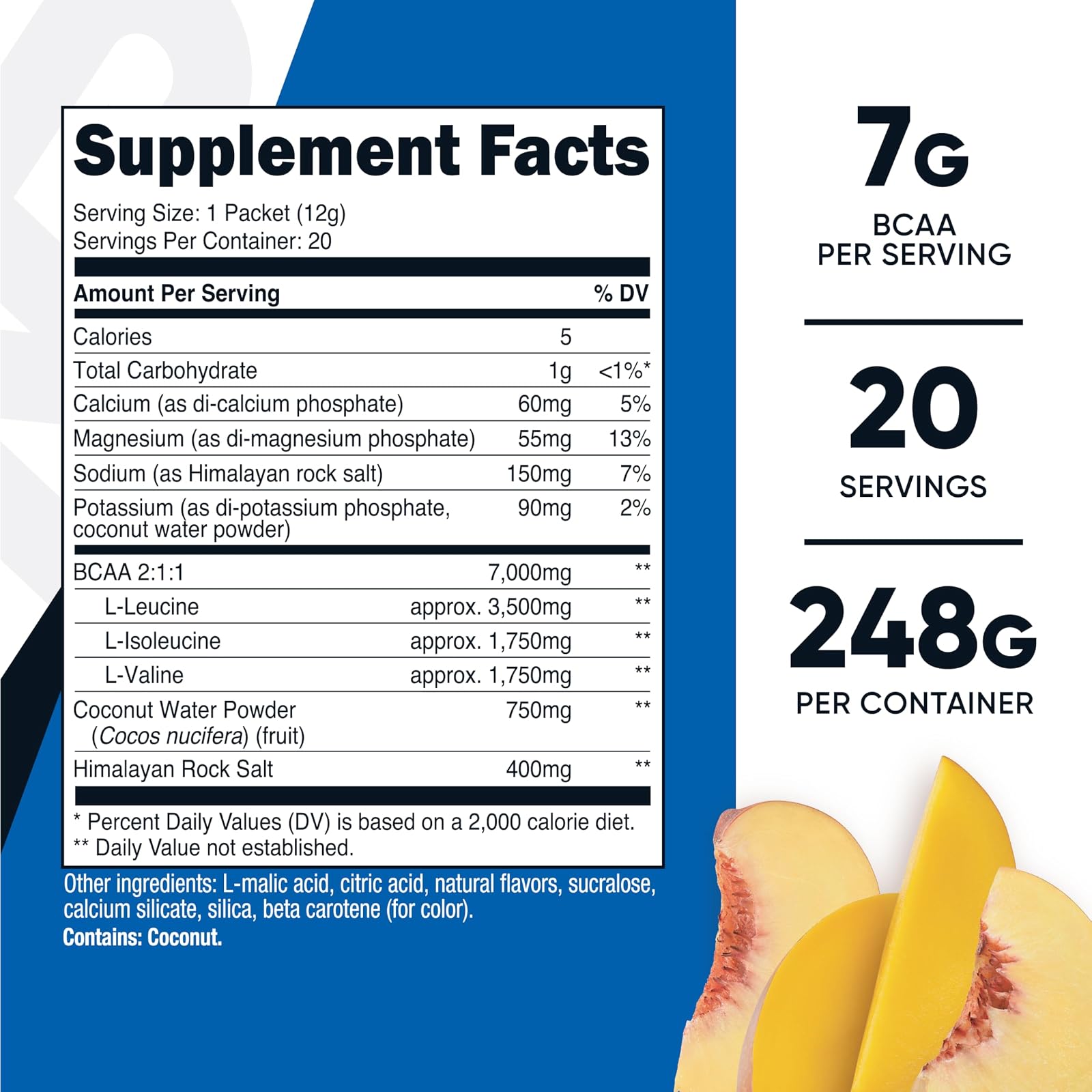Peach mango BCAA drink mix