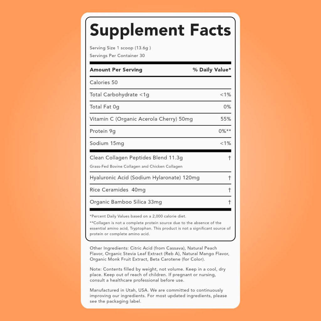 Peach mango collagen powder benefits