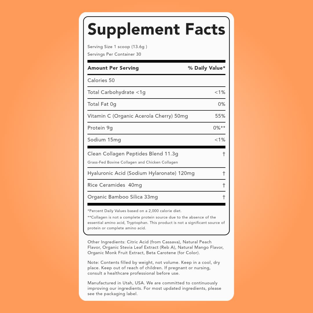 Peach mango collagen powder benefits