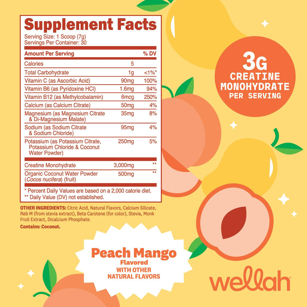 Peach mango creatine electrolyte blend