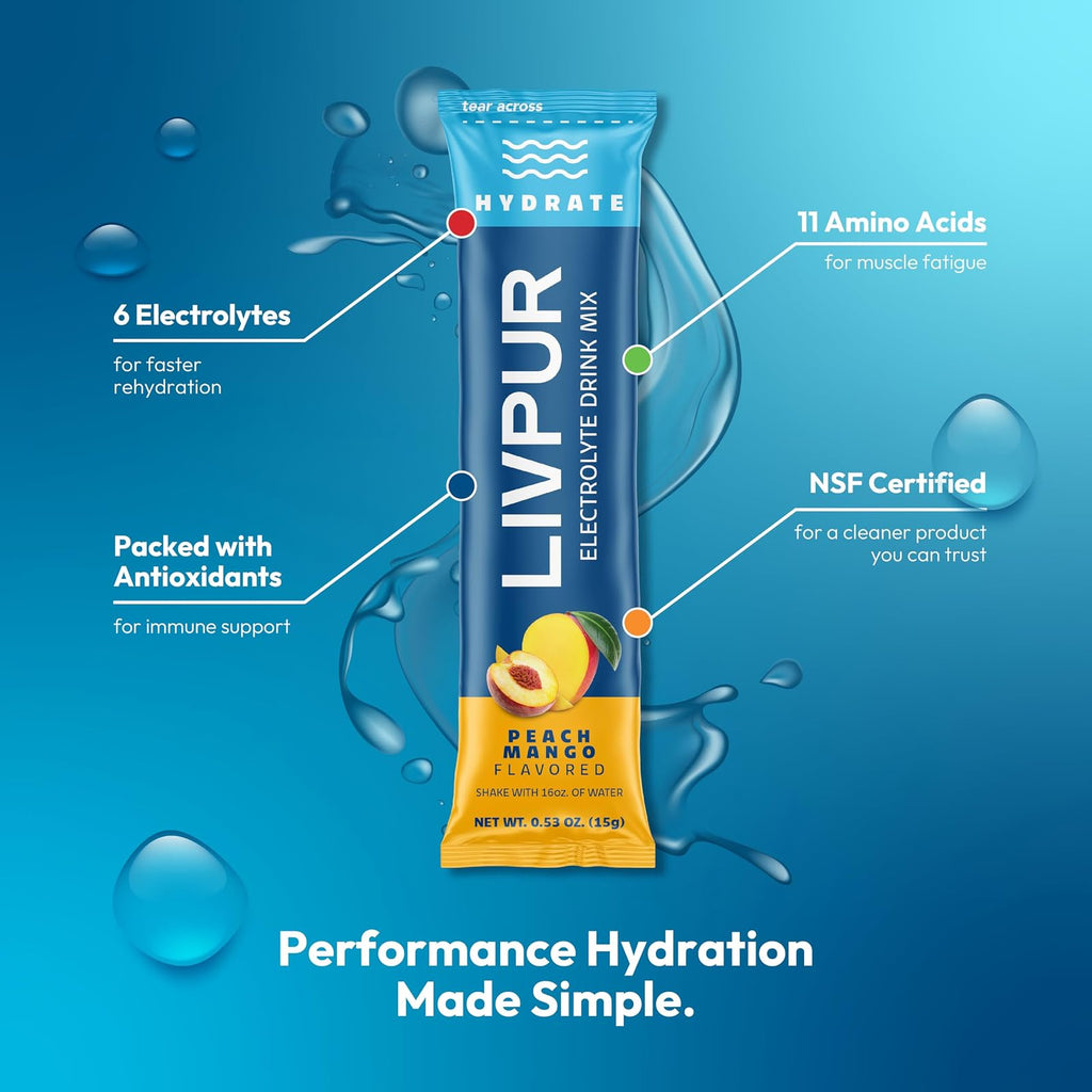 Peach mango electrolyte powder for athletes