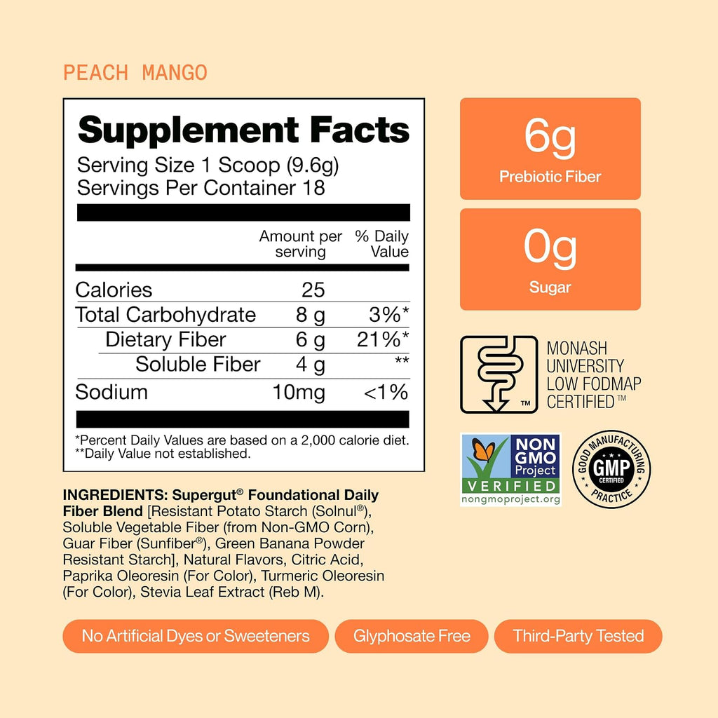 Peach mango fiber for delicious nutrition