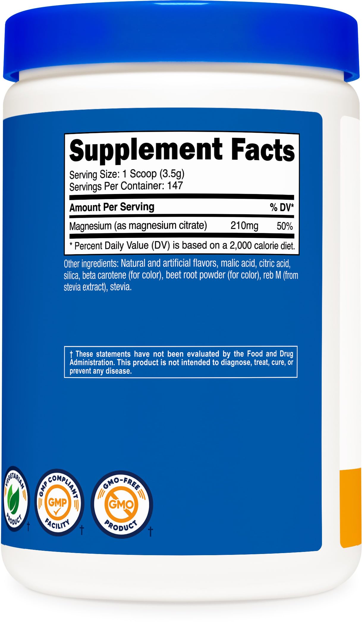 Peach mango flavor magnesium supplement