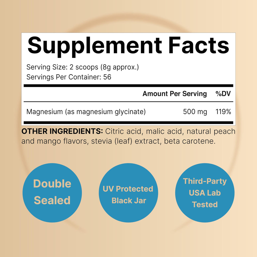 peach mango flavored magnesium for wellness
