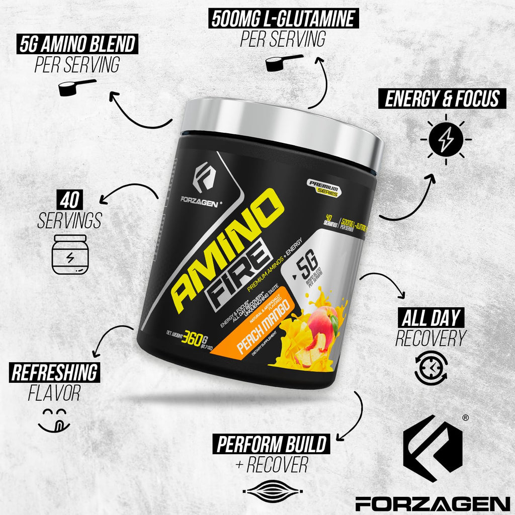 Peach mango flavour BCAA supplement