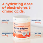 Peach mango flavour electrolyte supplement