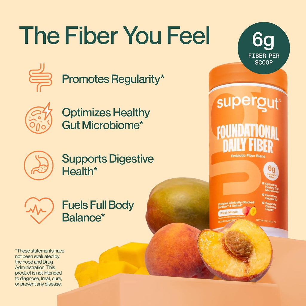 Peach mango flavour fiber supplement