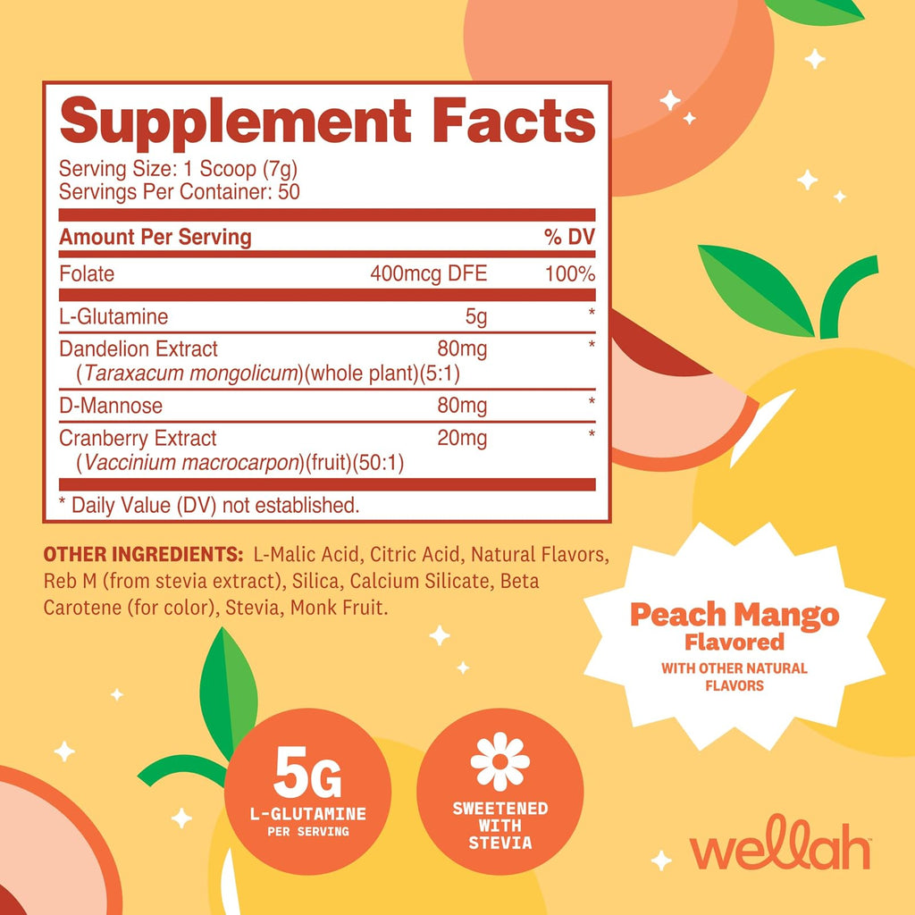 peach mango flavour l-glutamine supplement