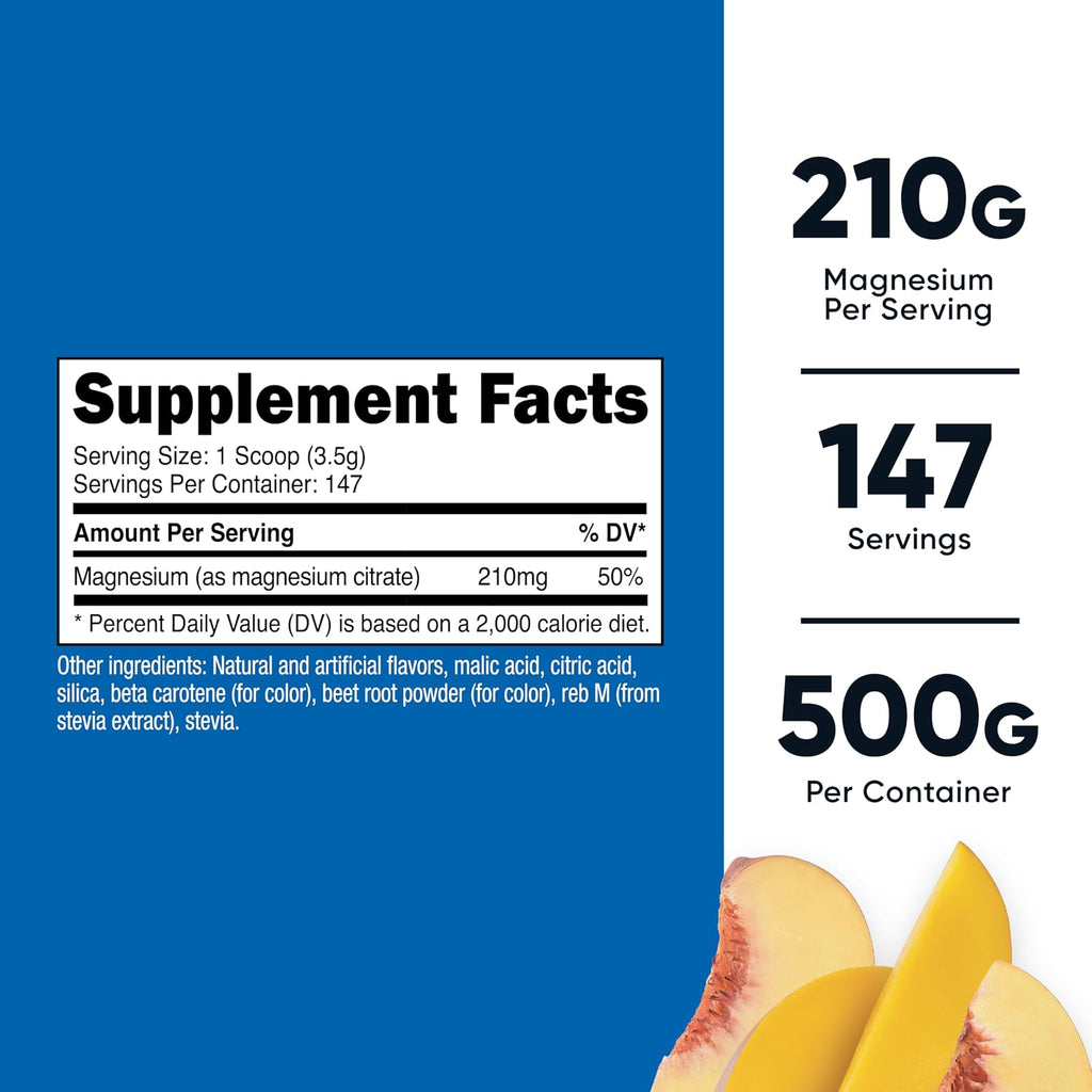 Peach mango magnesium powder for relaxation