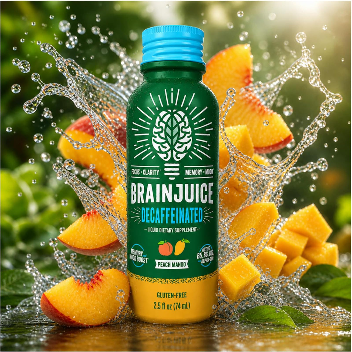 Peach mango nootropic drink