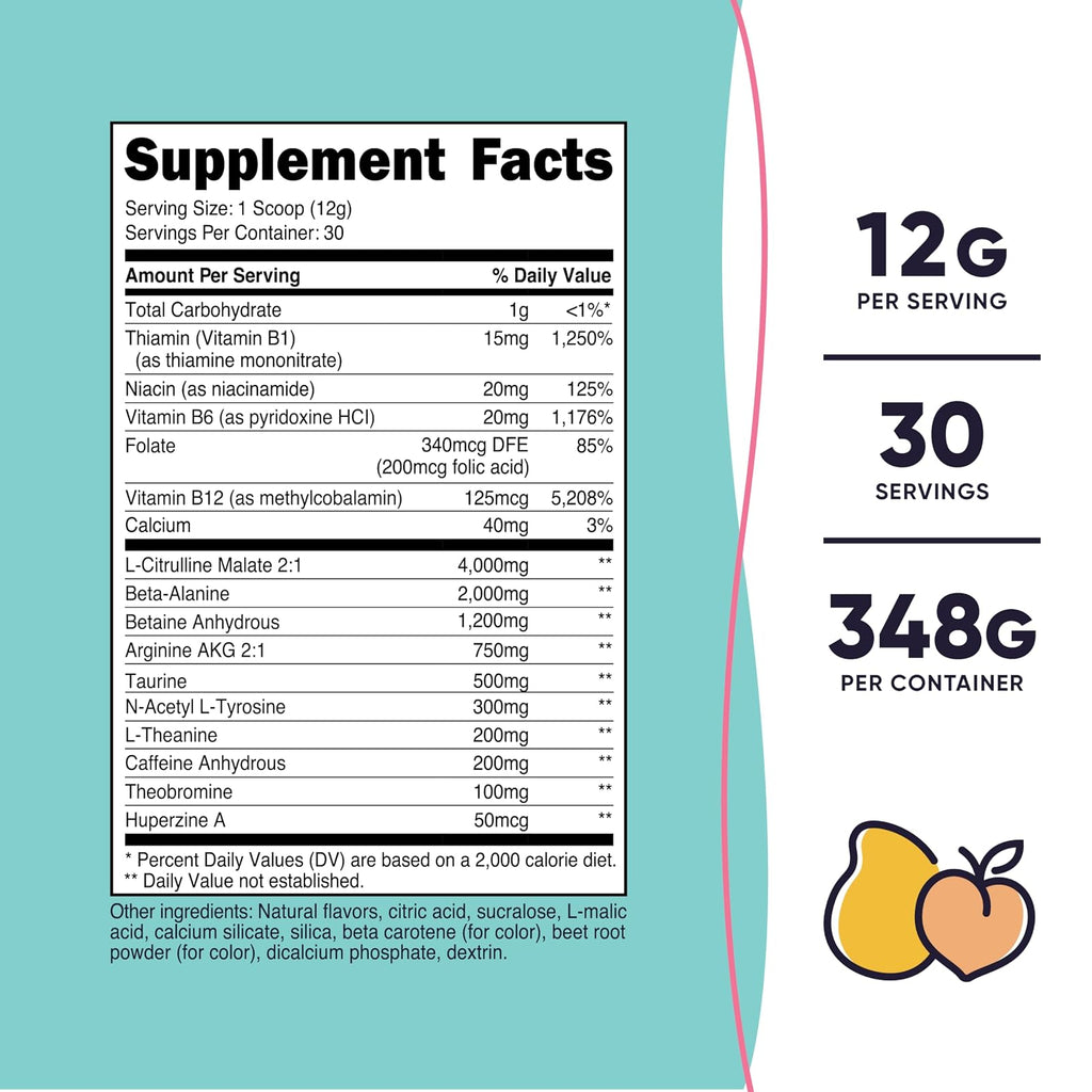 Peach mango pre-workout for endurance