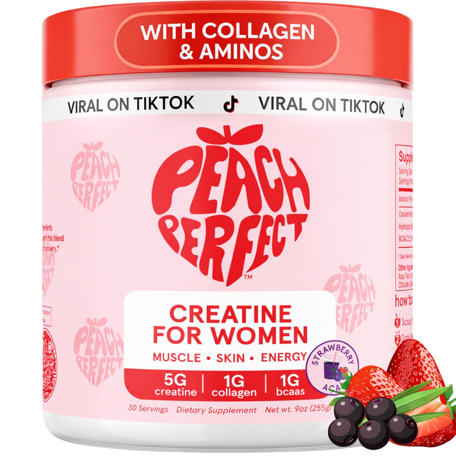 Peach Perfect creatine monohydrate powder