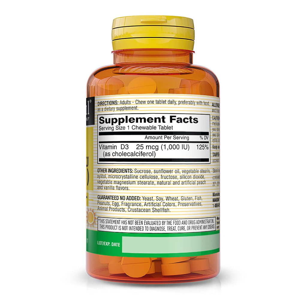 Peach vanilla flavoured vitamin D