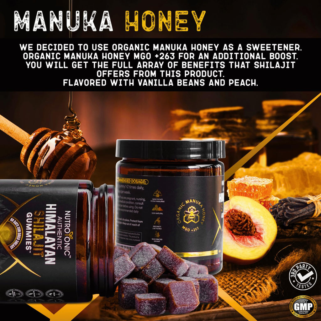 peach vanilla shilajit gummies for vitality