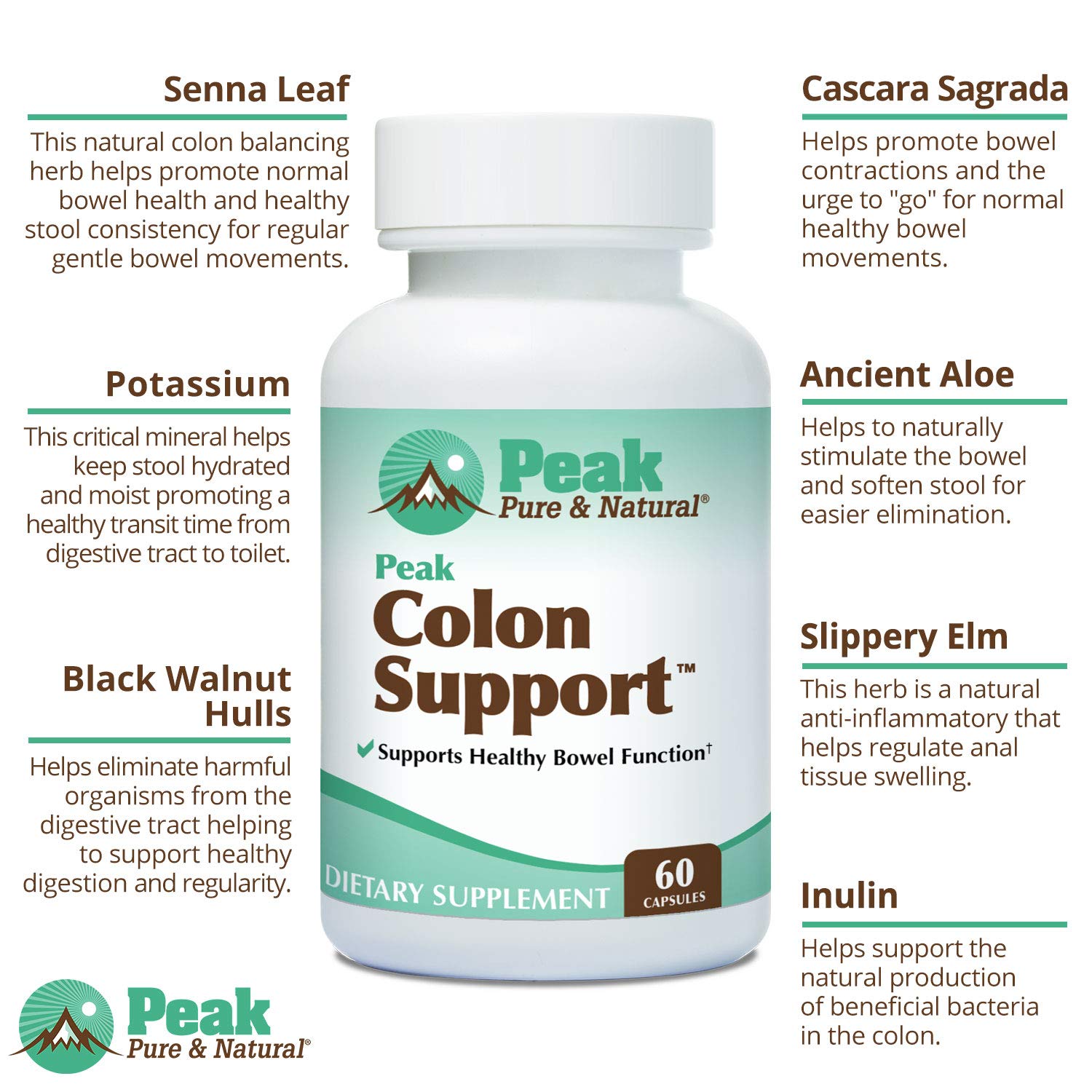 Peak detox tea for regularity
