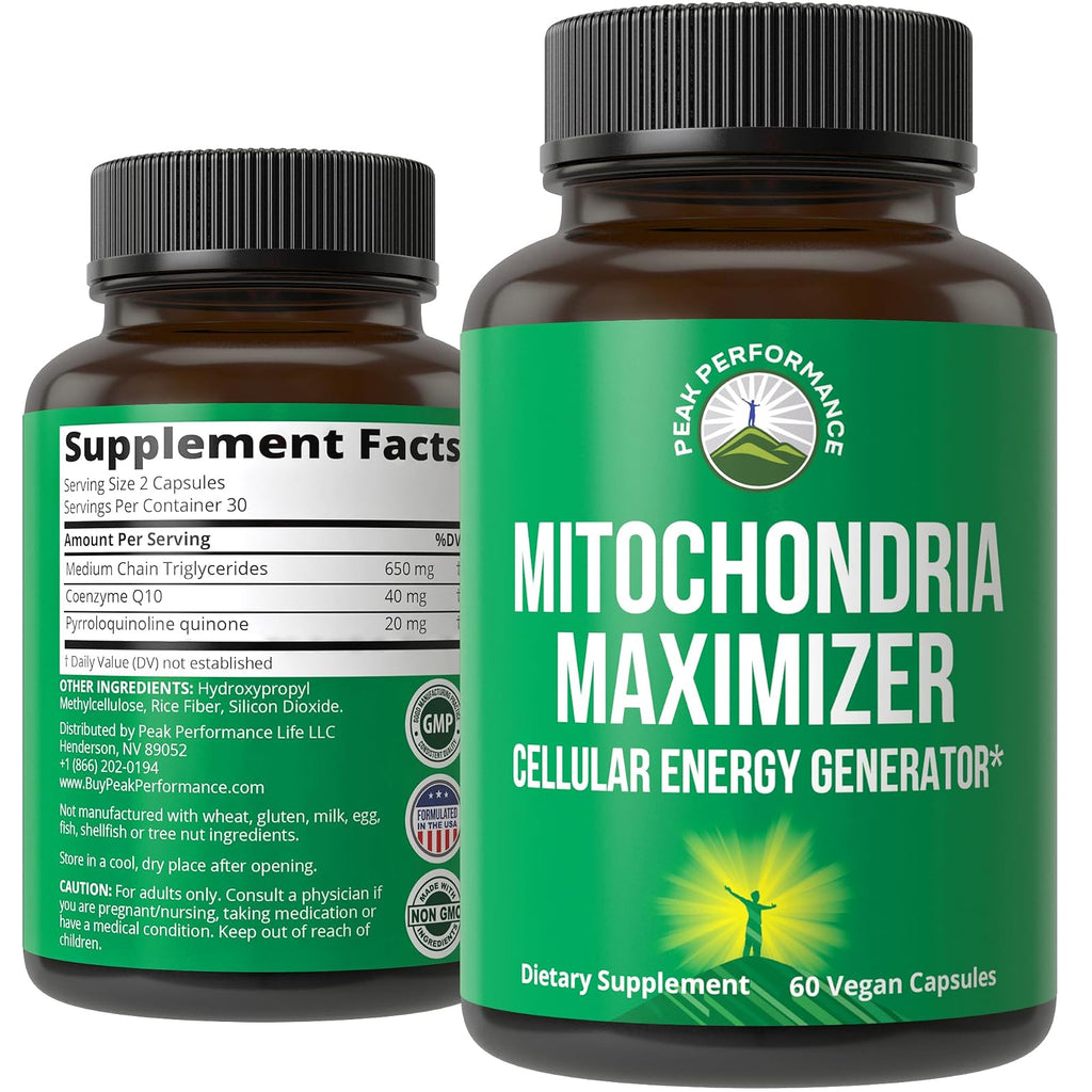 Peak Performance CoQ10 capsules for energy