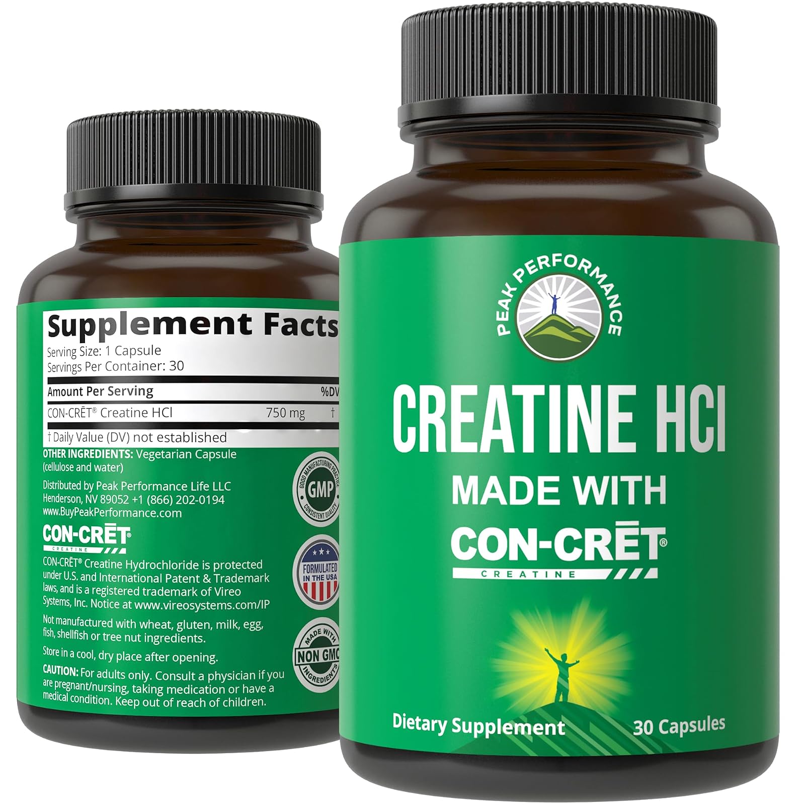 Peak Performance creatine HCl capsules