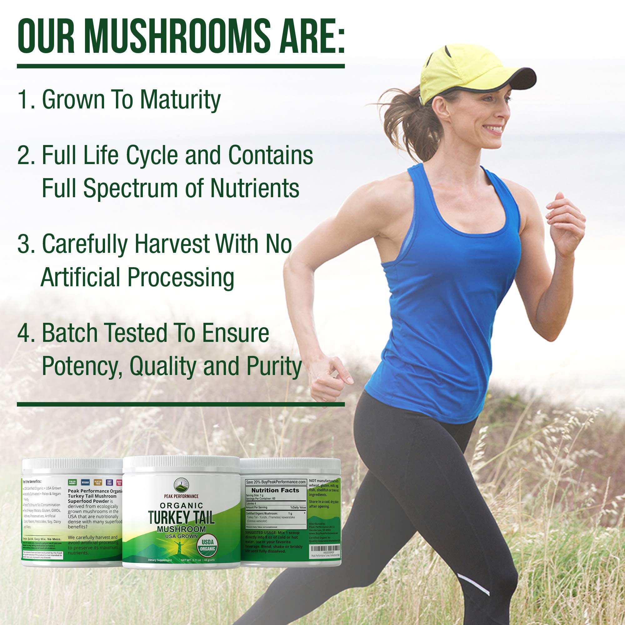 peak performance mushroom blend nutrition