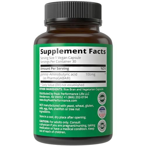 Peak Performance Pharma GABA benefits