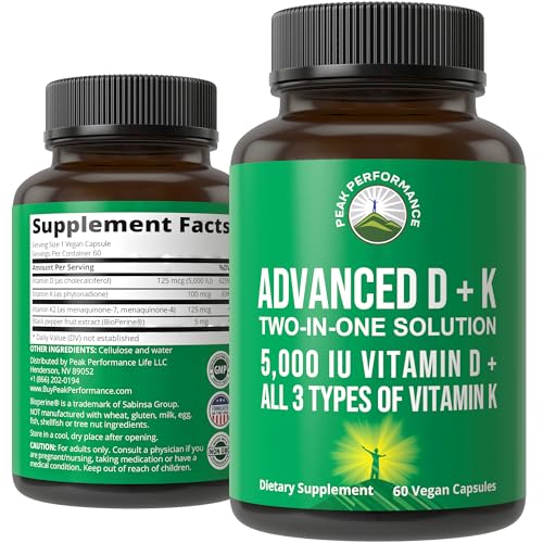 Peak Performance vitamin D softgels