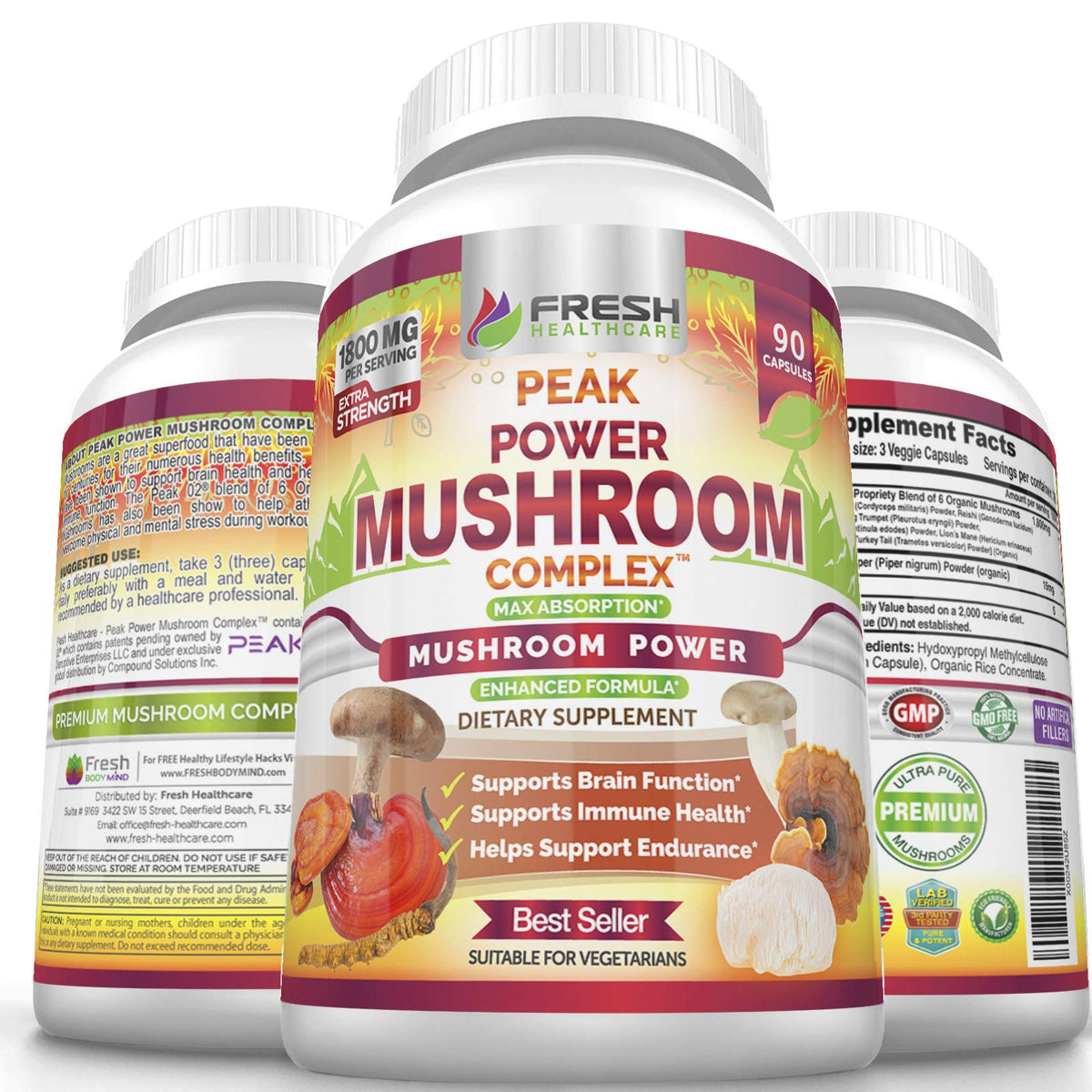 Peak Power mushroom supplement benefits