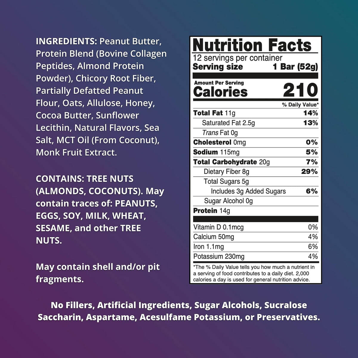 Peanut butter oat collagen snack