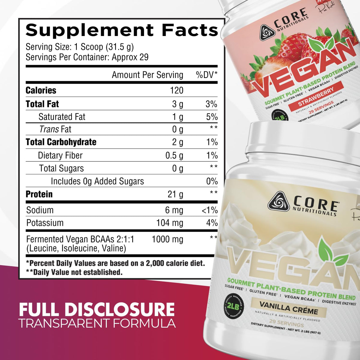 Peanut butter plant protein supplement