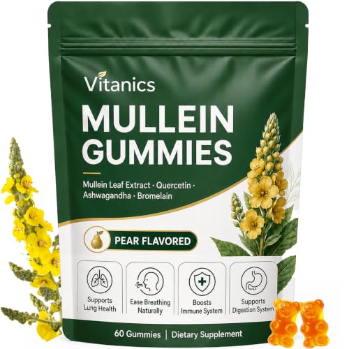 Pear flavour mullein gummies with quercetin