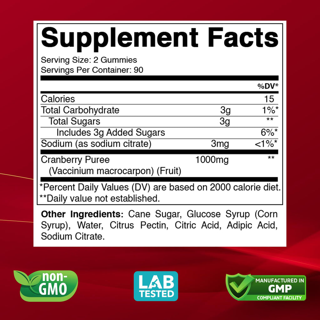 pectin-based cranberry gummies benefits