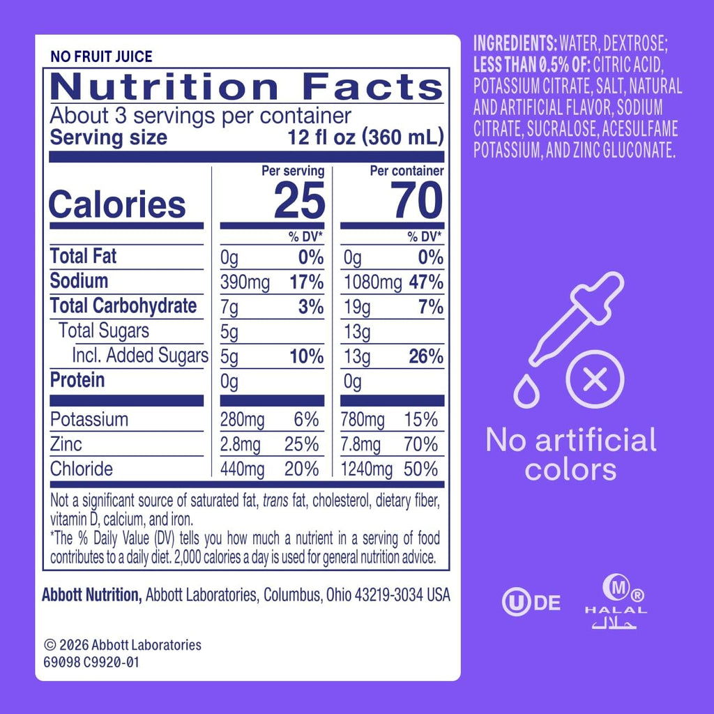 Pedialyte drink for electrolyte balance