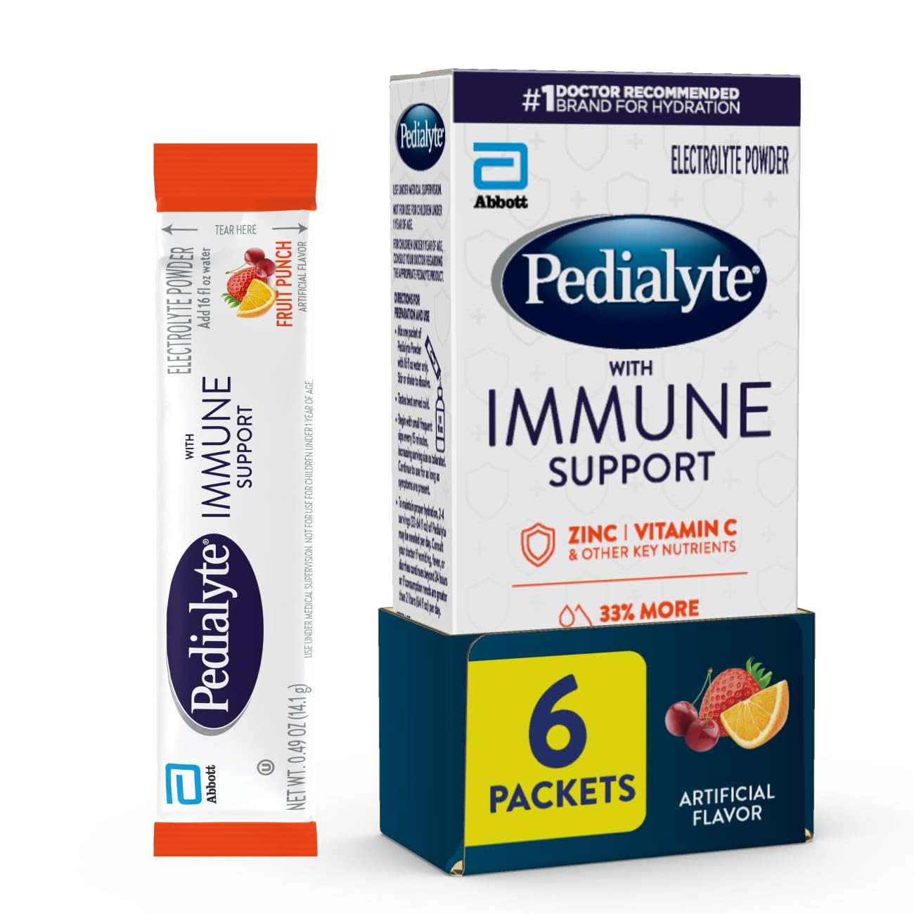 Pedialyte electrolyte drink powder for hydration