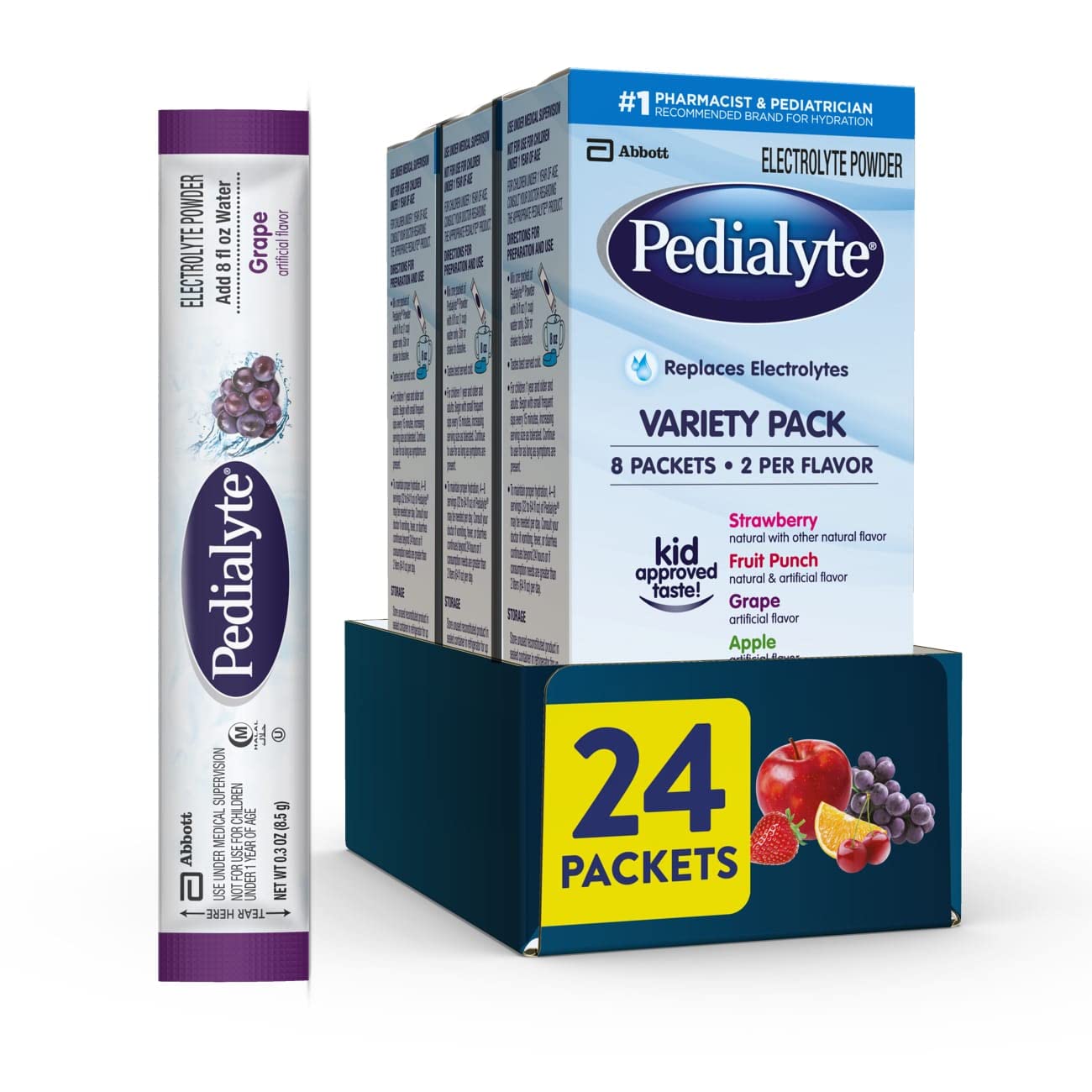 Pedialyte electrolyte powder for hydration