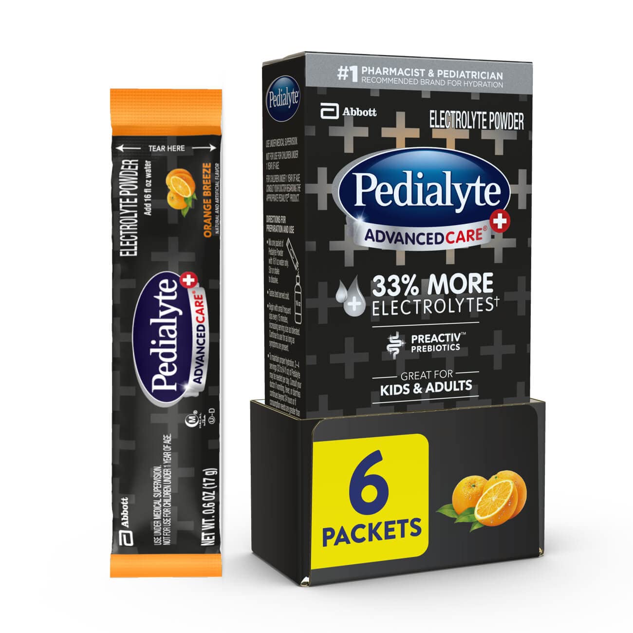 Pedialyte electrolyte powder for hydration