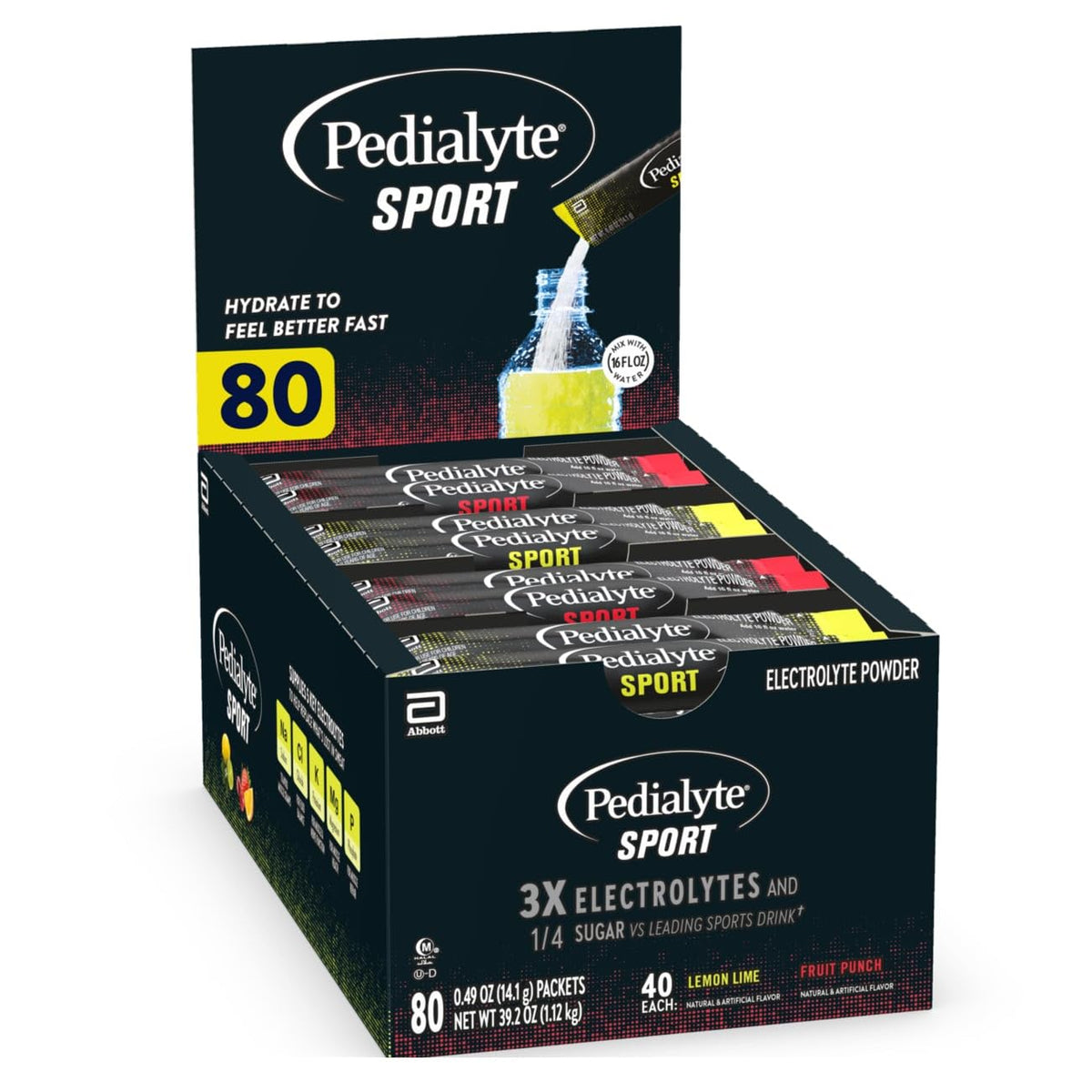 Pedialyte electrolyte powder for hydration