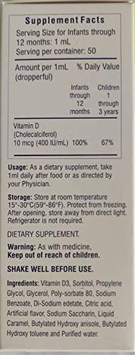 Pediatric D-Vite vitamin D benefits