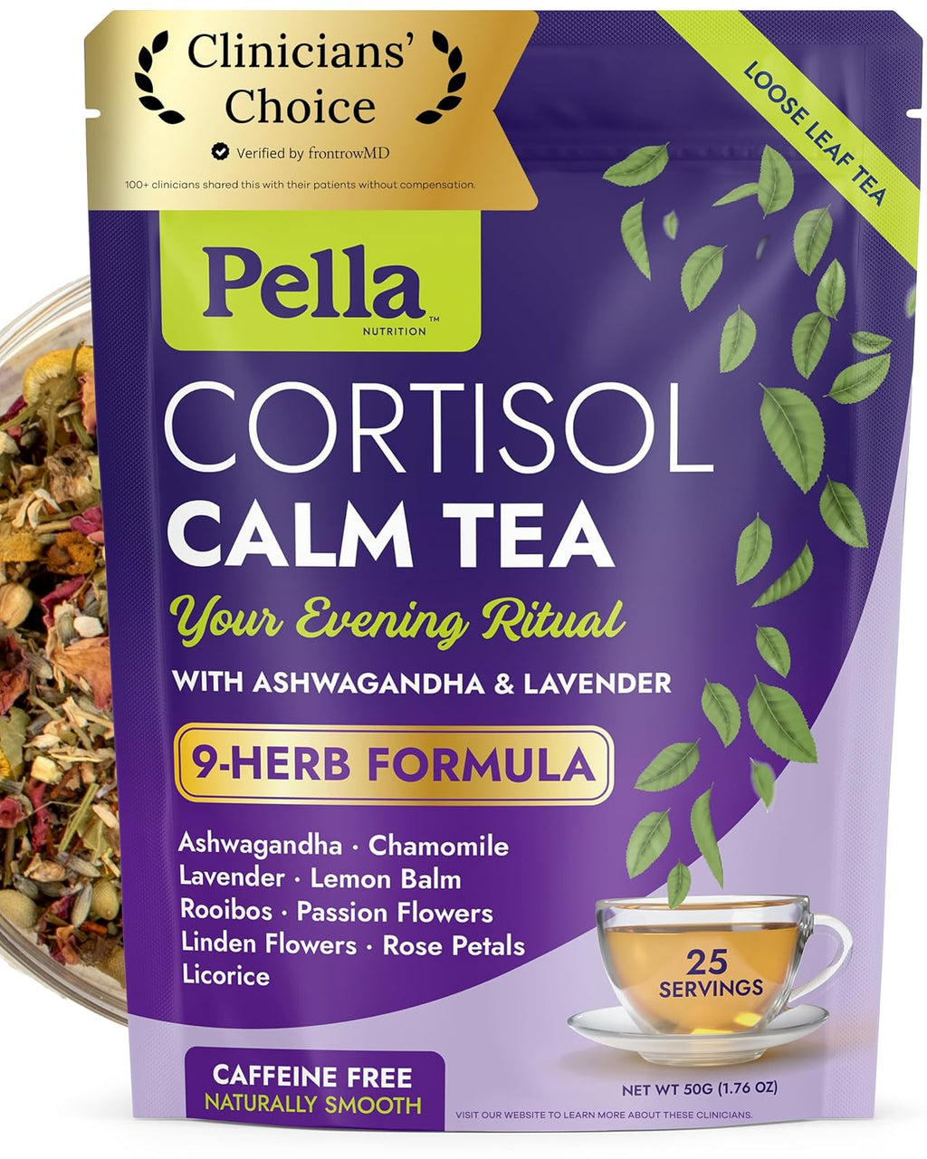 Pella Nutrition Cortisol Calm tea benefits