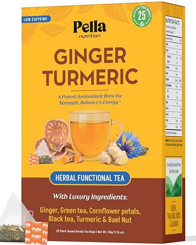 Pella Nutrition ginger turmeric tea bags