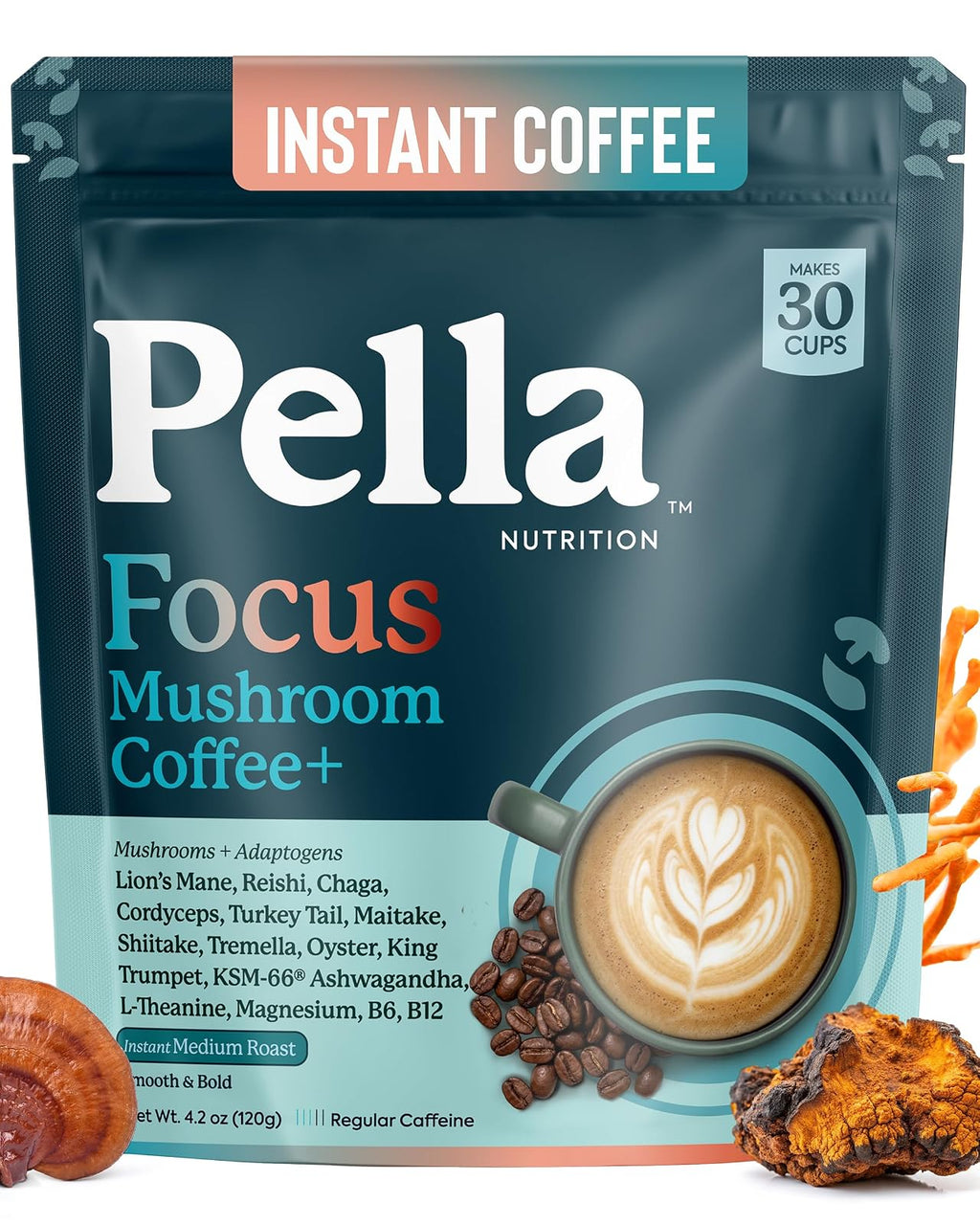 Pella Nutrition mushroom focus coffee