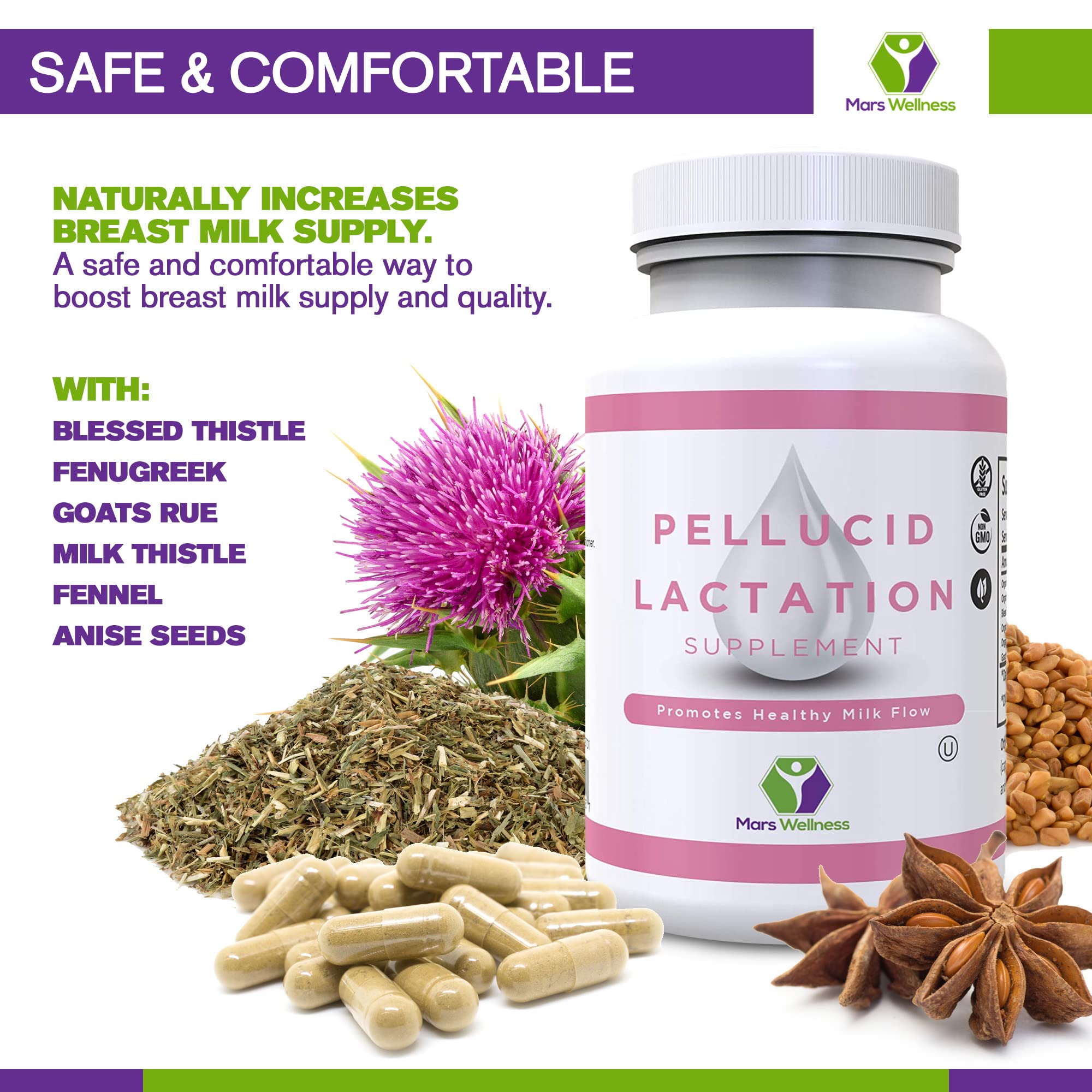 Pellucid lactation support with organic ingredients