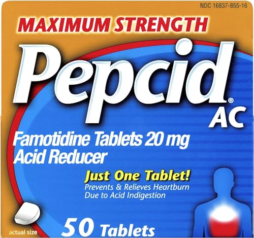 Pepcid Max Strength antacids for heartburn relief