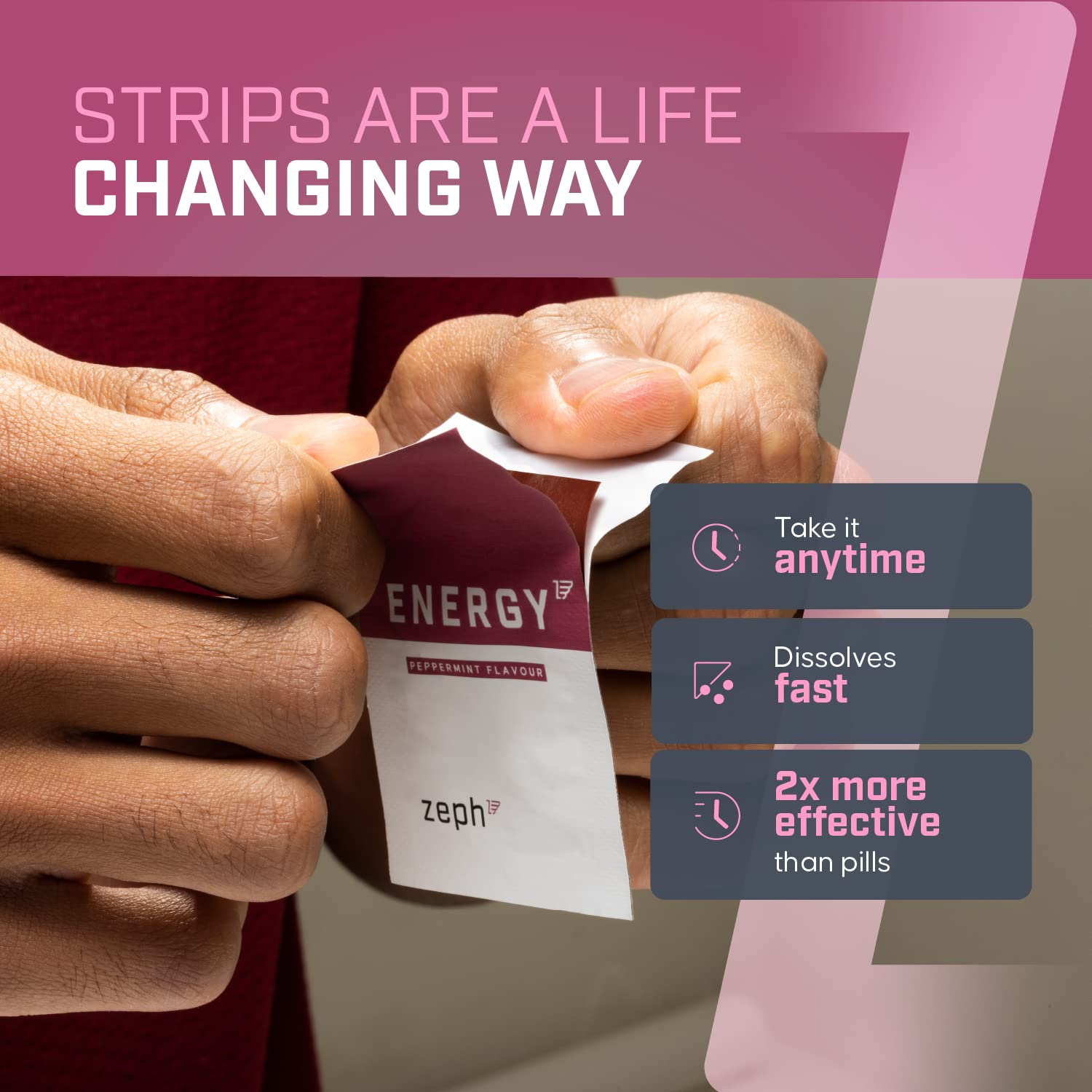peppermint flavour energy strips
