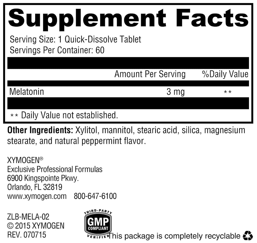 peppermint flavour melatonin supplement