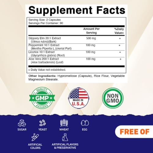 Peppermint infused aloe vera capsules