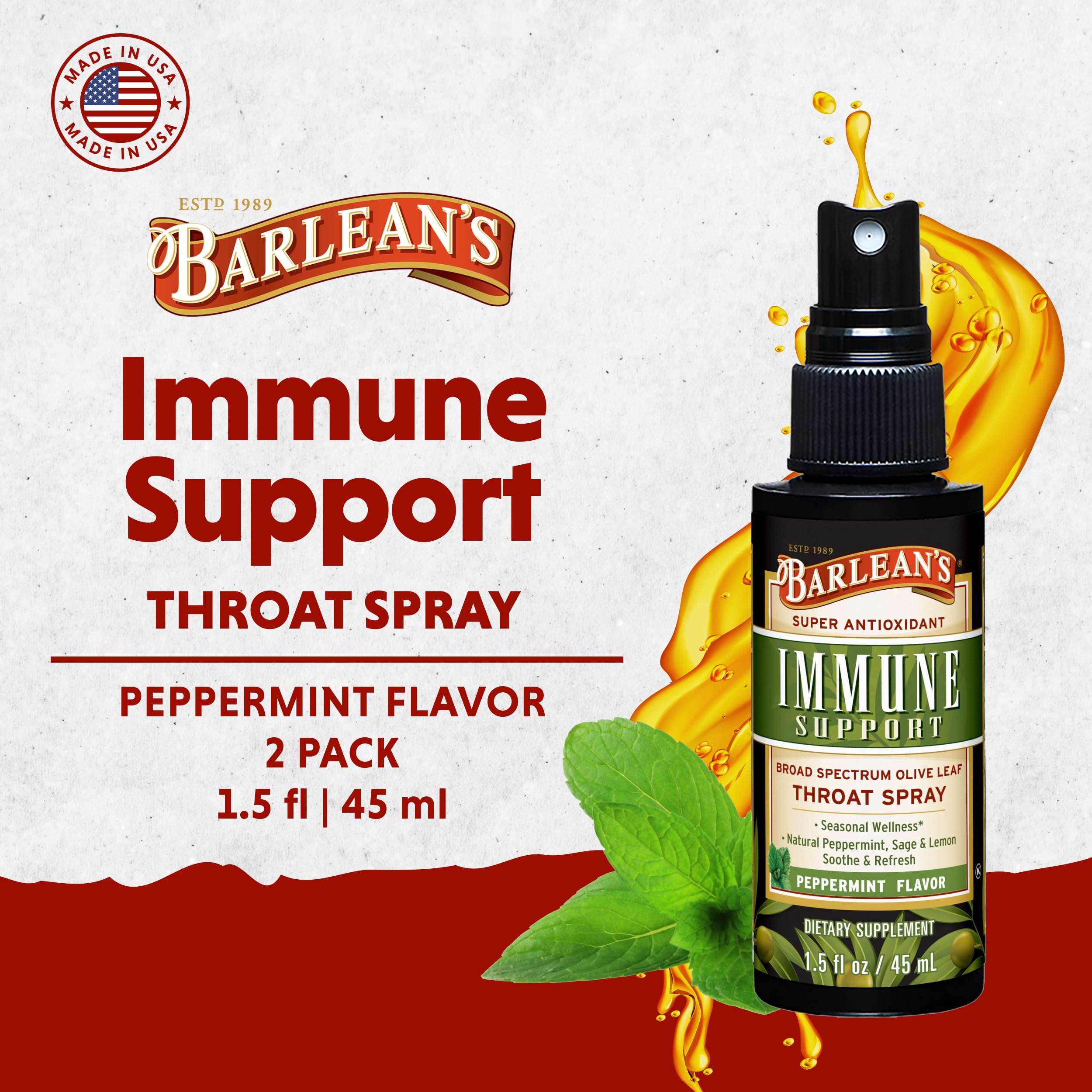 peppermint lemon throat relief spray