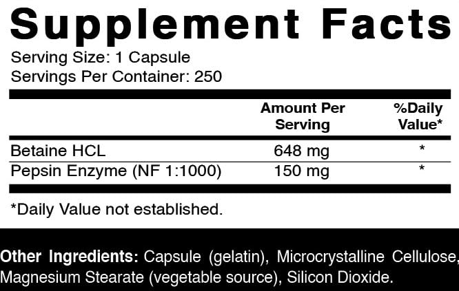 Pepsin capsules for better digestion