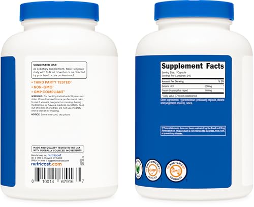 Pepsin digestive enzymes for protein breakdown