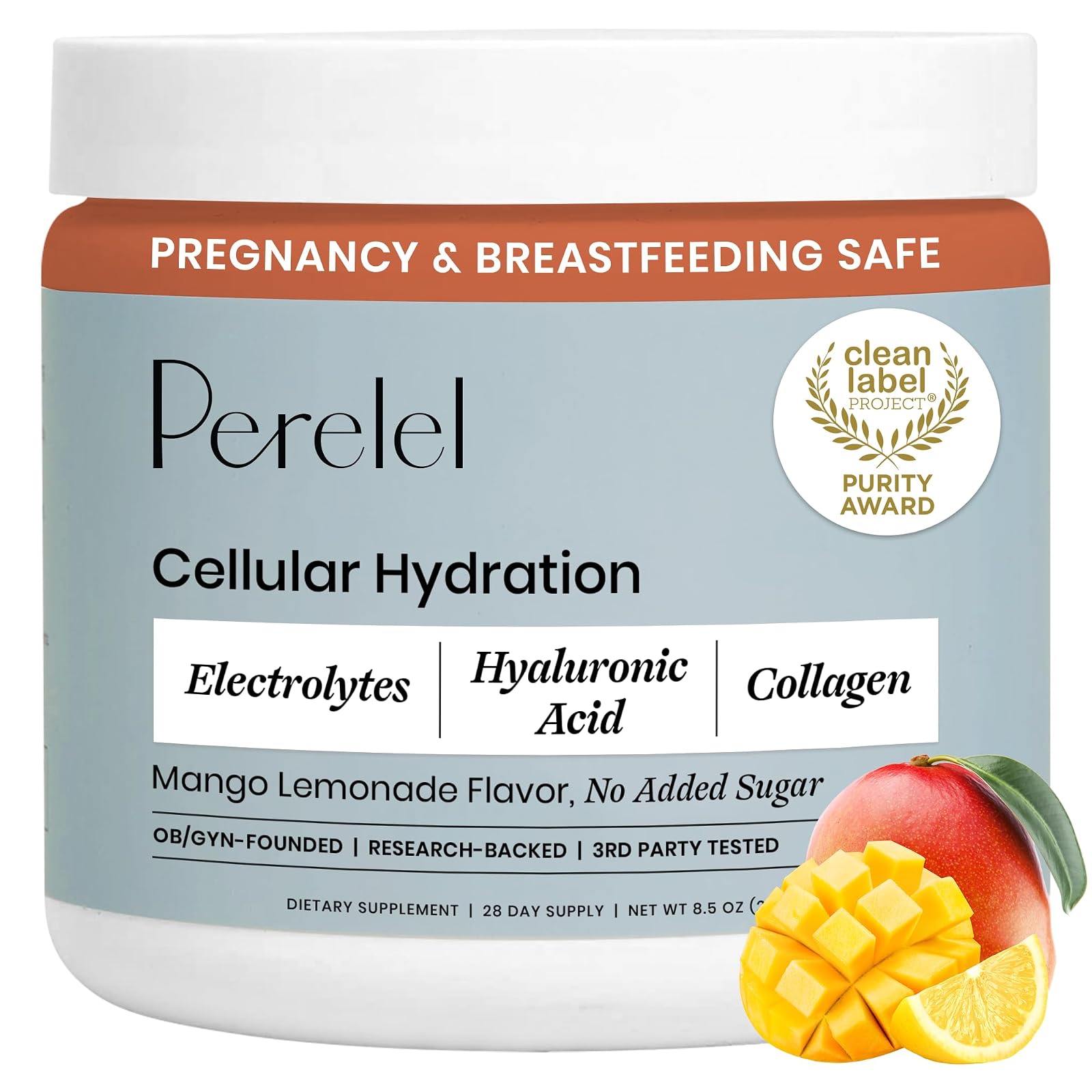 Perelel electrolyte powder mango lemonade