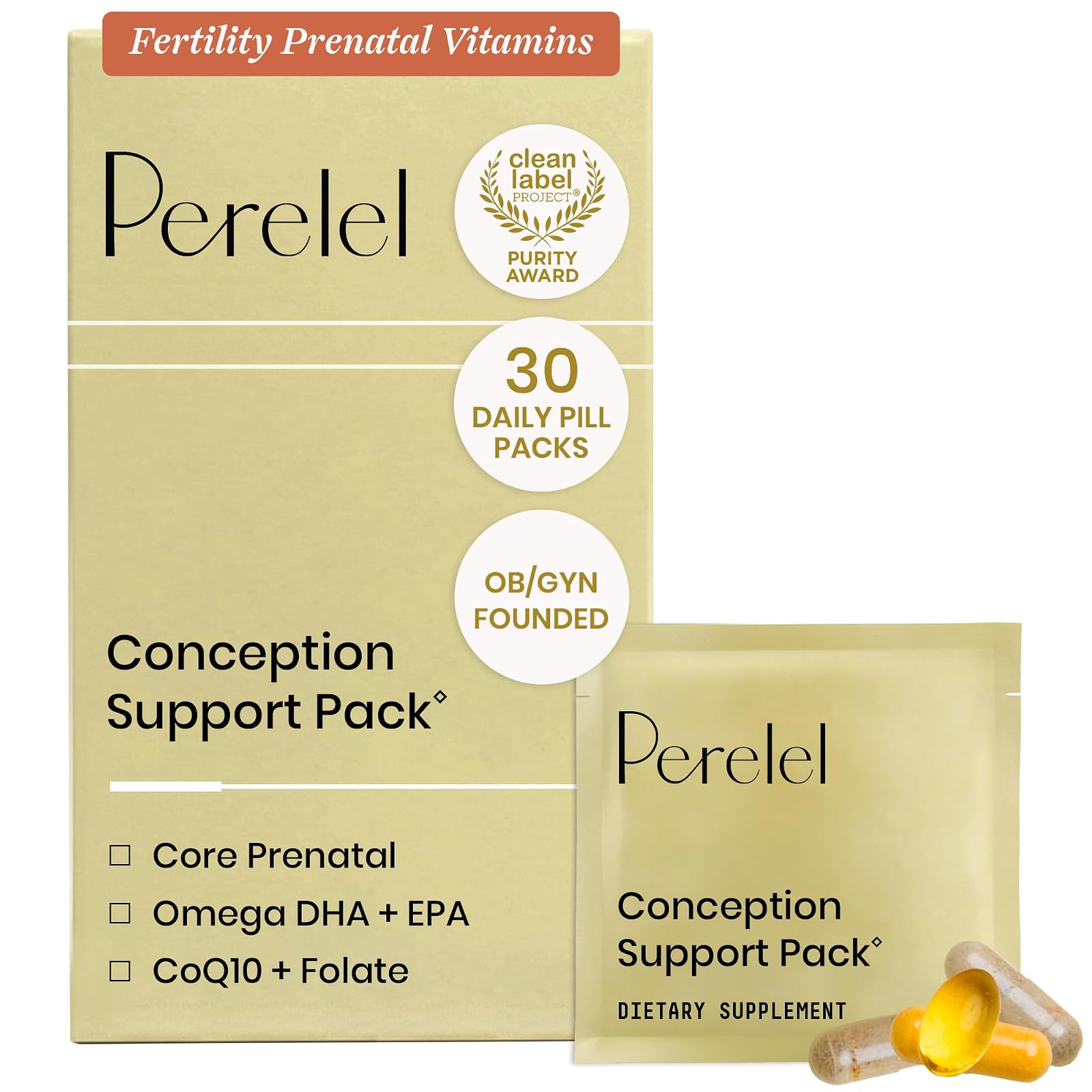 Perelel prenatal vitamins with folate