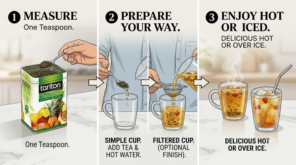 Perfect iced tropical tea